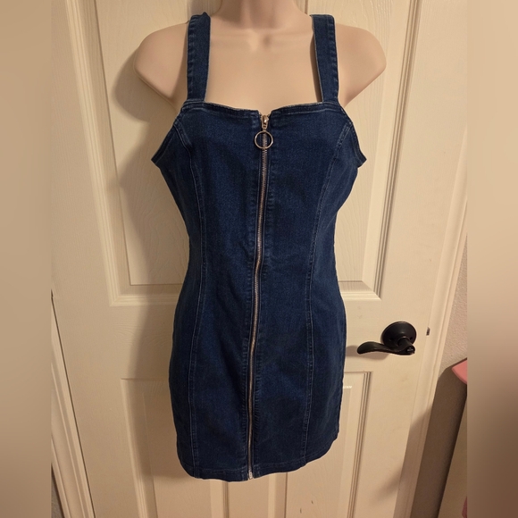 iris | Dresses | Iris Blue Denim Overalls With Classic Jean Texture ...